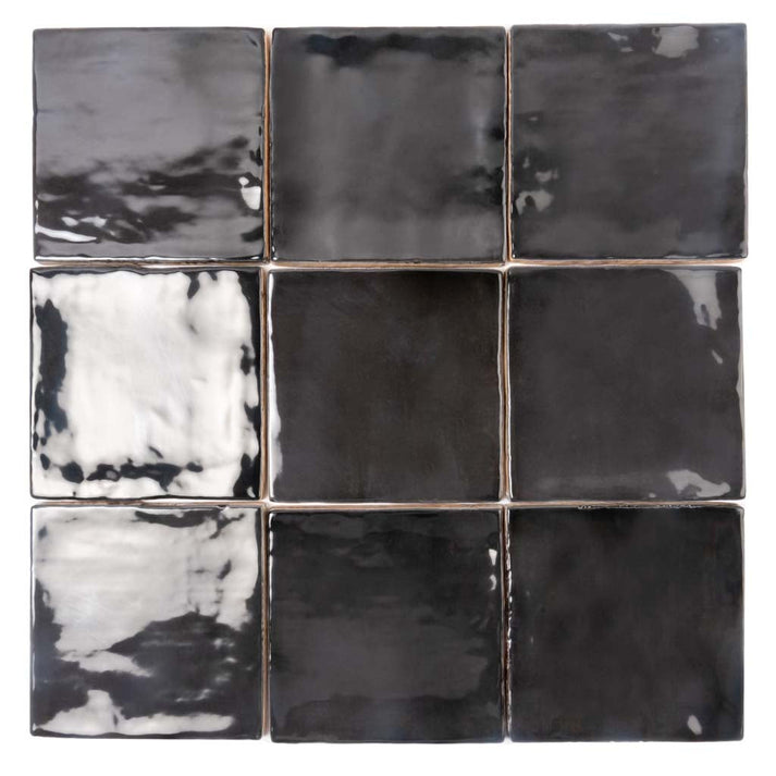 Black Square tile 4x4 for Showers, Bathrooms, and Kitchens! – Apollo Tile