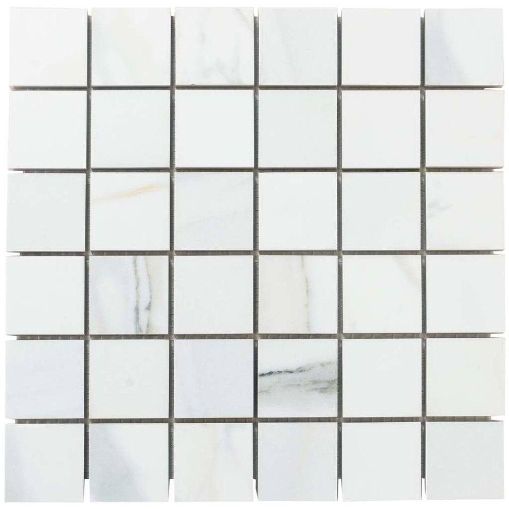 2x2 Splendor Matte White Porcelain Mosaic Tile | White Porcelain Tile ...