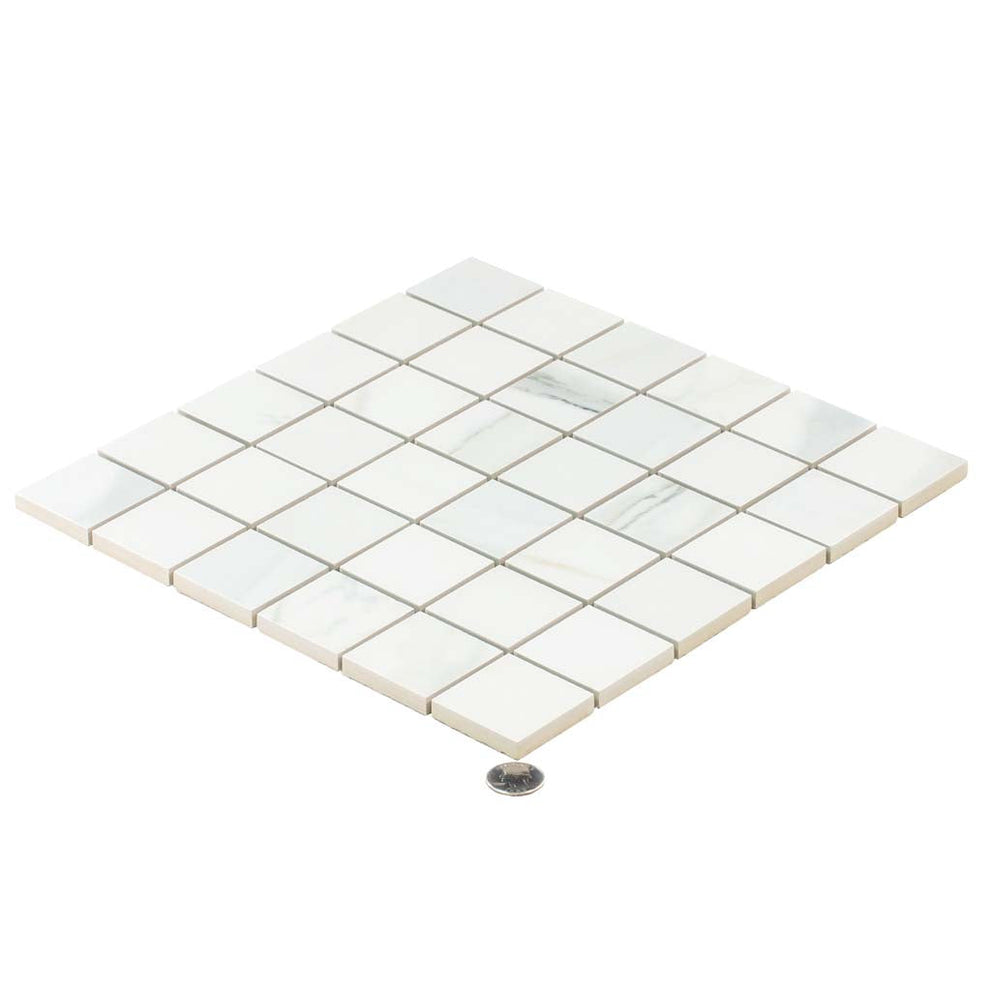 2x2 Splendor Matte White Porcelain Mosaic Tile | White Porcelain Tile ...