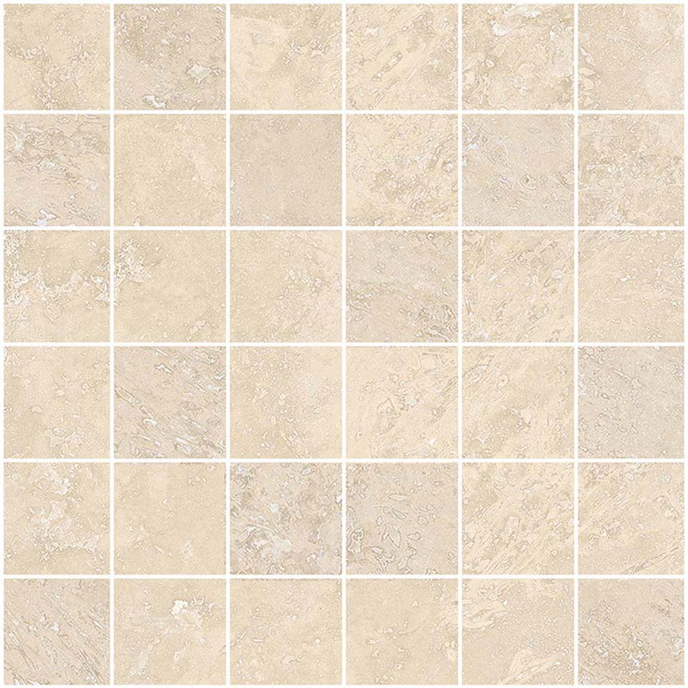 12x12 Sand Beige Porcelain Mosaic Tile for Pools and Patios – Apollo Tile