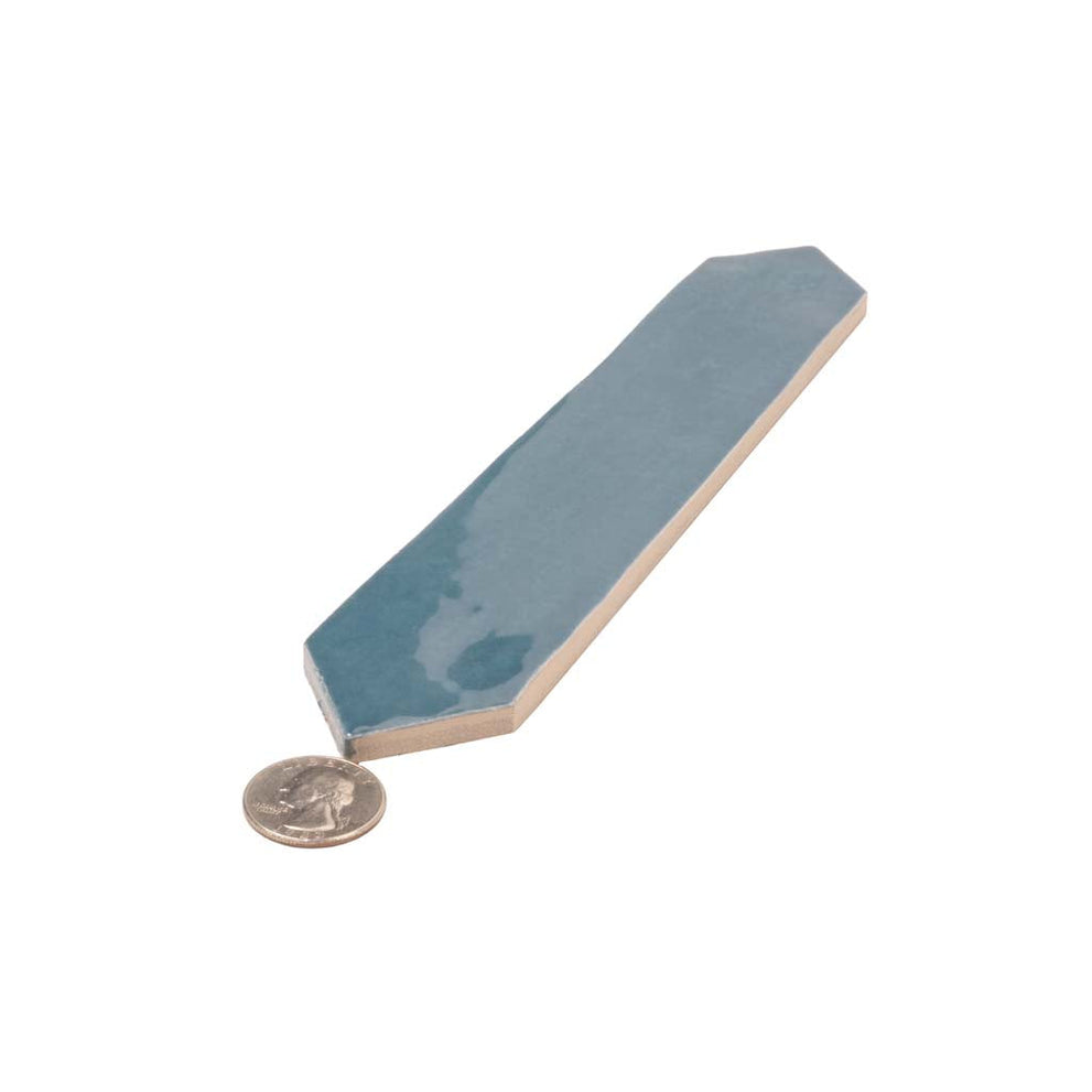 2x10 Festa Glossy Blue Ceramic Picket Tile | Get it Quick! ️ 24 Hour ...